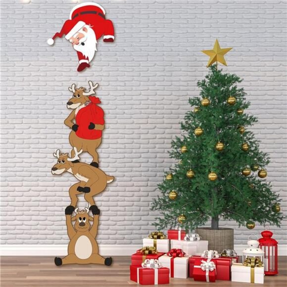 Holiday | Santa Falling Off The Roof Yard Decorations With Stakes Santa ...